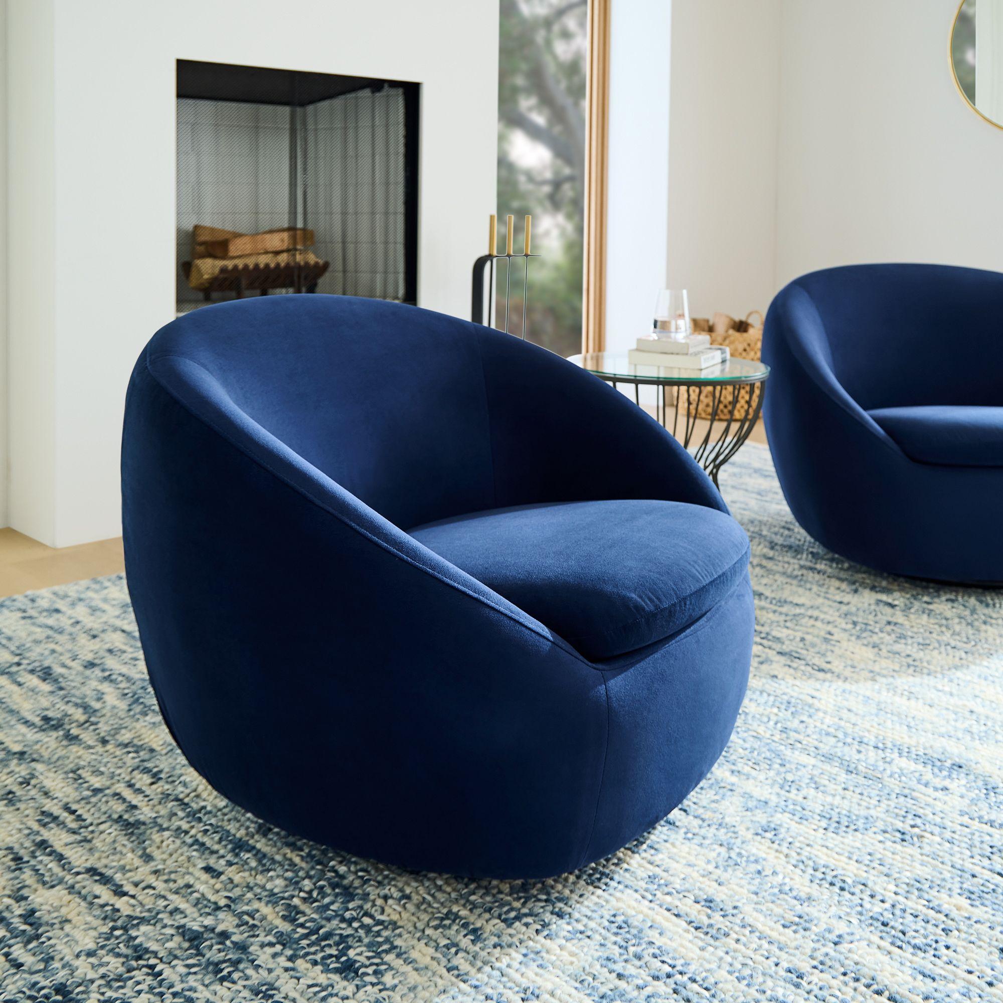 Cosy Swivel Armchair Modern Comfort Style West Elm UK